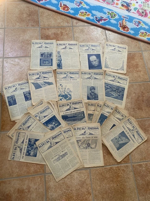 LA PICCOLA ITALIANA Settimanale Illustrato Epoca Fascista Lotto Numeri ...