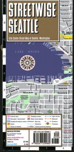 STREETWISE SEATTLE MAP: Laminated City Center Street Map of Seattle ...