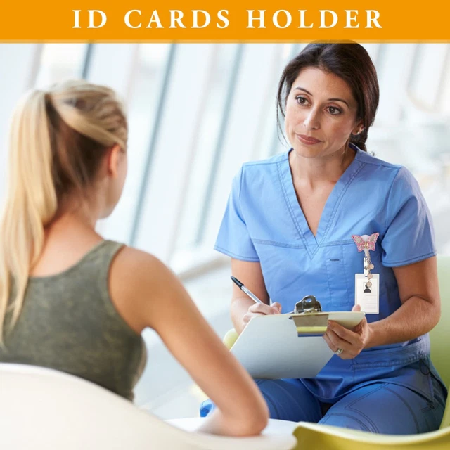 TEACHER'S WORK PERMIT Lanyard Extendable Clip Badge Clips for Nurses ...