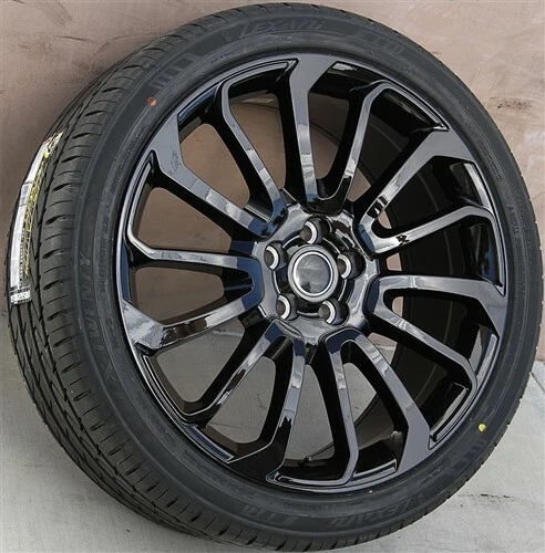 (4)SET 22X9.5 BLACK Wheels/Tires PKG Range Rover HSE LR3 LR4 SVR ...