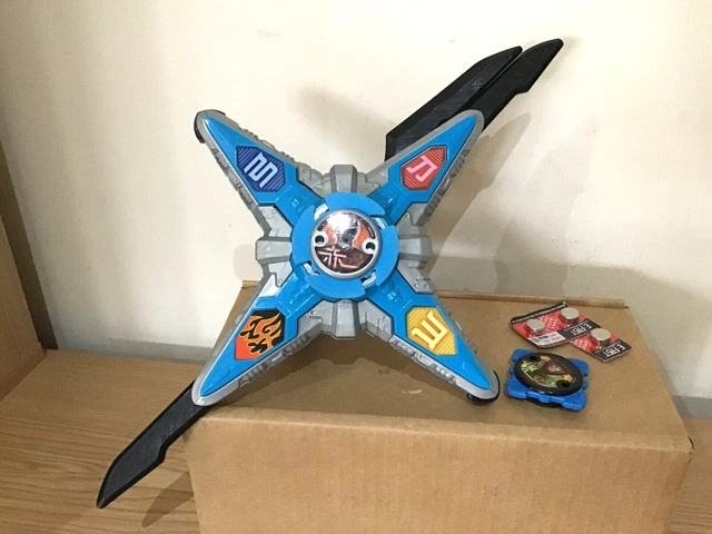 POWER RANGERS NINJA Steel Dx Blue Star Battle Morpher + 2 Stars (Ltd Ed ...