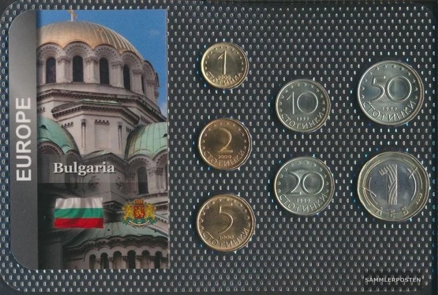 BULGARIE FLEUR DE coin série de pièces ab 1999 1 Stotinki jusqu'à ce ...
