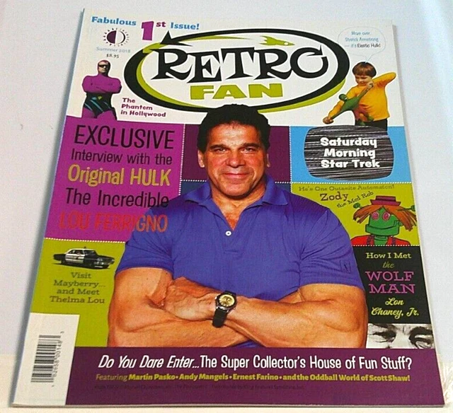 RETRO FAN MAGAZINE #1 Lou Ferrigno Hulk Wolf Man Chaney Star Trek ...