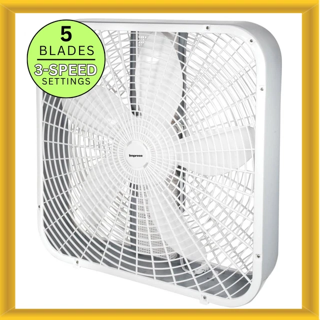 IMPRESS IM-720BX 5 Blades 3-Speed Classic Box Exhaust Fan 21 x 5 x 21 ...