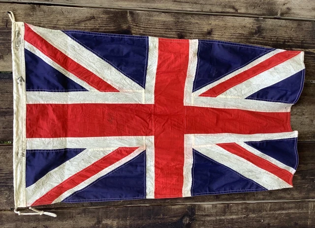 RARE WW2 ORIGINAL 1943 dated british army union jack flag , broad arrow ...