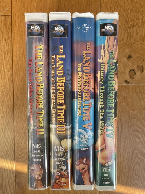 The Land Before Time Vhs Movie Bundle 4 Cartoon Sequels On Video Tape 9815