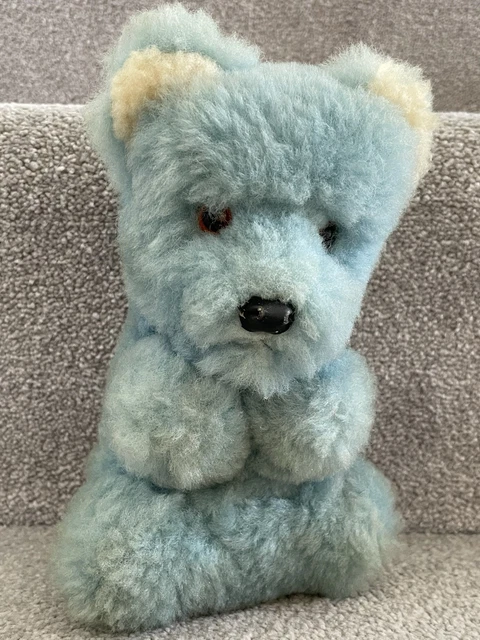 VINTAGE OLD MUSICAL Blue Plush Teddy Bear Soft Toy £16.32 - PicClick UK