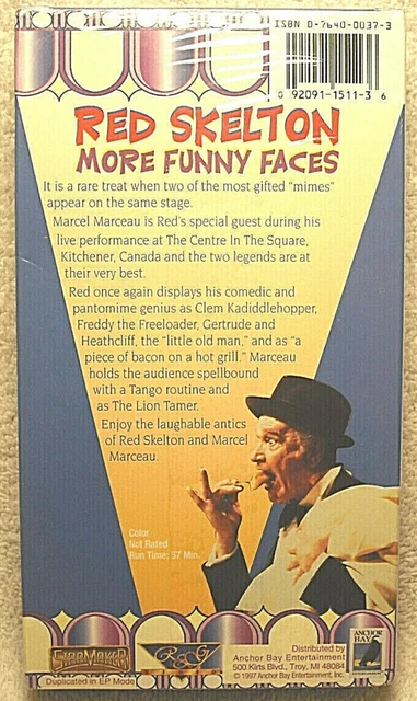 RED SKELTON MORE Funny Faces - Vhs - 1997 Comedy - Live Performance ...