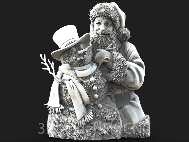 3D MODEL STL File for CNC Router Laser & 3D Printer Santa Claus 5 £2.48 - PicClick UK