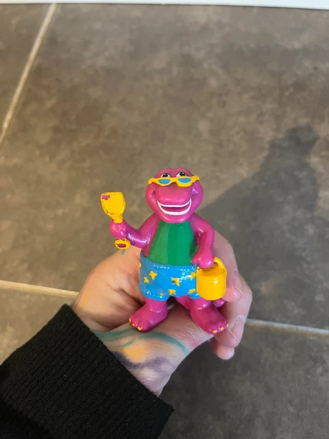 VINTAGE BARNEY THE Dinosaur PVC Figure Toy 2.5 inch £9.16 - PicClick UK