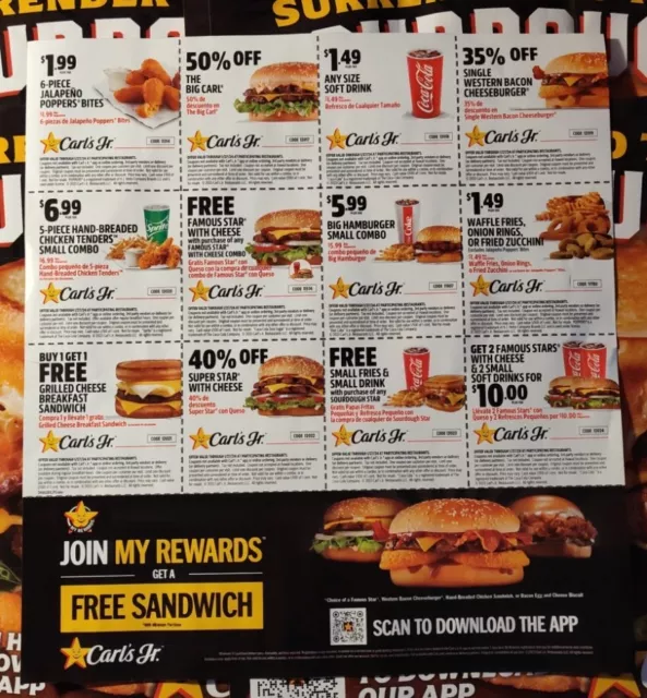 Carl's jr coupons store
