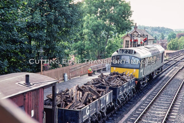 ORIGINAL RAILWAY SLIDE: Class 25 Diesel D7633 at Bewdley SVR 1990 44 ...