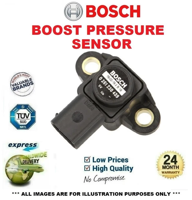 BOSCH BOOST PRESSURE SENSOR for MERCEDES SPRINTER Chassis 313 CDI 2006 ...