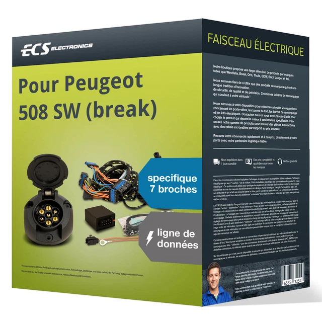 FAISCEAU SPÉCIFIQUE AU véhicule 7 broches pour PEUGEOT 508 SW (break ...