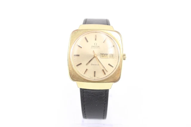 VINTAGE OMEGA GENEVE Gold Tone Watch Ref. 166.0170 Automatic Working £ ...