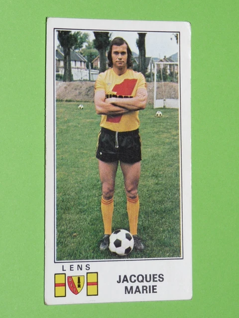 #81 JACQUES MARIE Rc Lens Rcl Bollaert Sang & Or Panini Football 77 ...