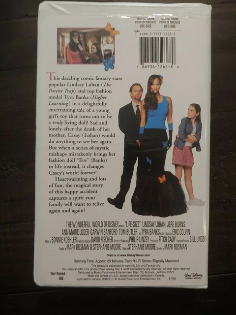 PREVIOUSLY VIEWED DISNEY Vhs Movie~"Life-Size" ~ EUR 2,81 - PicClick FR