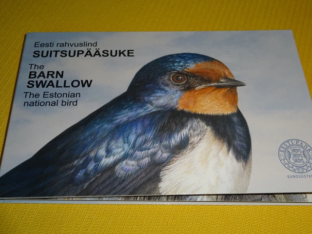 2 Euro Estland 2023 Rauchschwalbe Nationalvogel Von Estland Coincard
