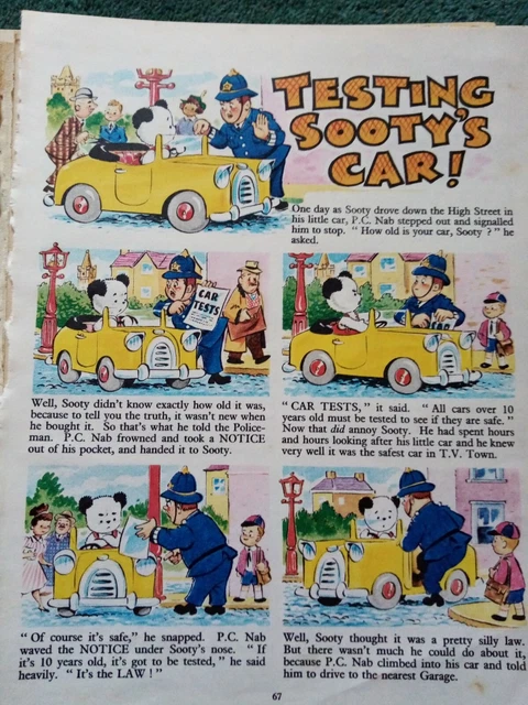 A1E EPHEMERA 1960S short story sooty testing sooty's car £2.65 ...