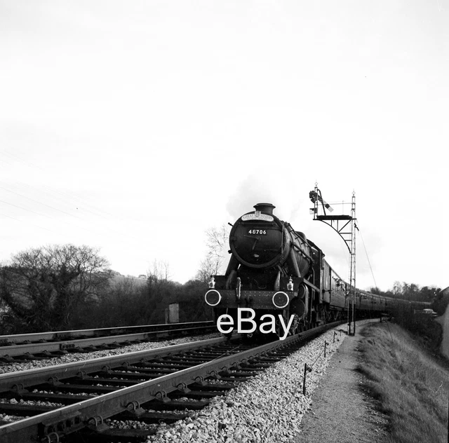 RAILWAY STEAM NEGATIVE 8F 48706 Midford 5/3/66 GWS Rail Tour ...