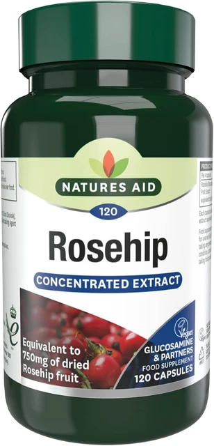 ROSEHIP 750 MG, Rosa Canina Extract, Vegan, 120 Capsules £10.75 ...