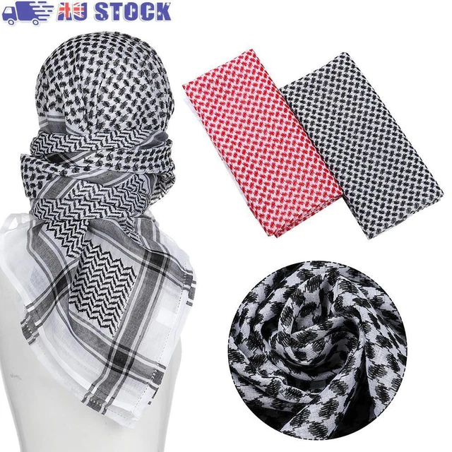ARABIC TURBAN HIJAB Palestine Bandana Muslim Shemagh Scarf Arab Kafiya ...