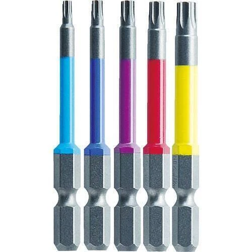 ANEX COLOR SCREWDRIVER Hex Lobe Bit T10,15,20,25,30x65mm ACTX5-65L 5pcs ...