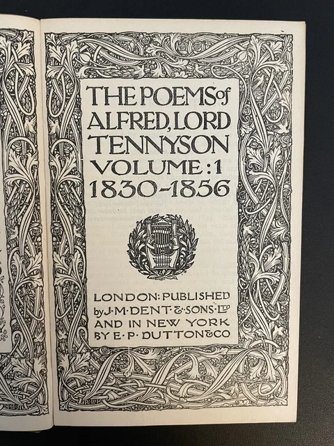 ANTIQUE BOOK POEMS Of Alfred, Lord Tennyson Vol 1 £7.84 - PicClick UK