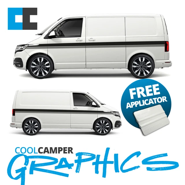 FITS VW TRANSPORTER T4 T5 T6 Rear Bonnet Side Graphics Volkswagen ...