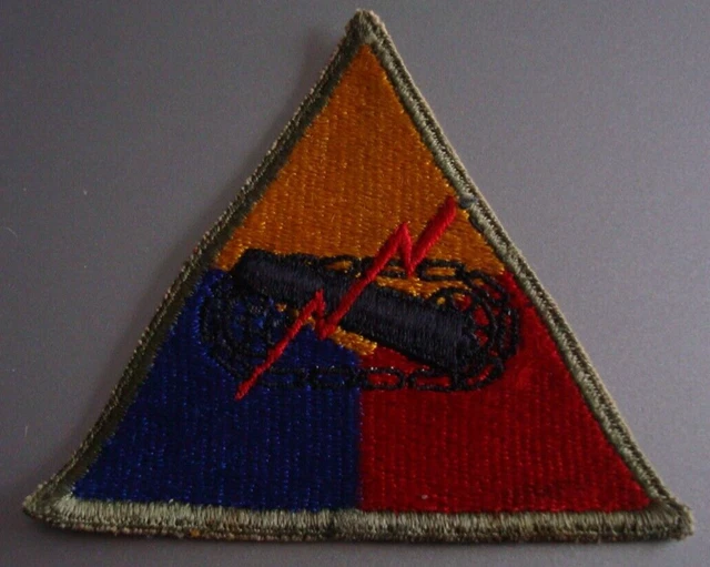 VINTAGE WW2 UNITED STATES US ARMY - HQ ARMOURED DIVISION INSIGNIA PATCH ...