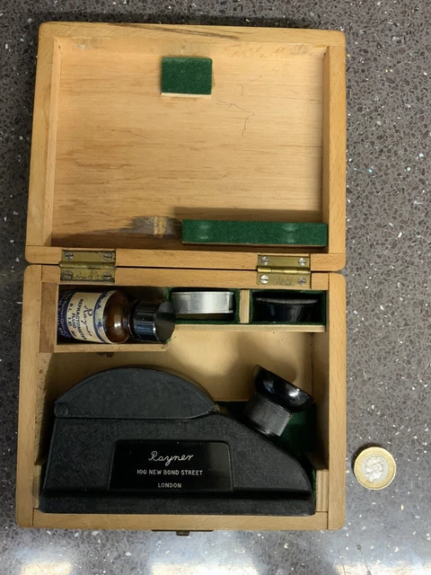 A VINTAGE RAYNER Refractometer Complete Set In Rare Wood Box(Uk Only) £ ...