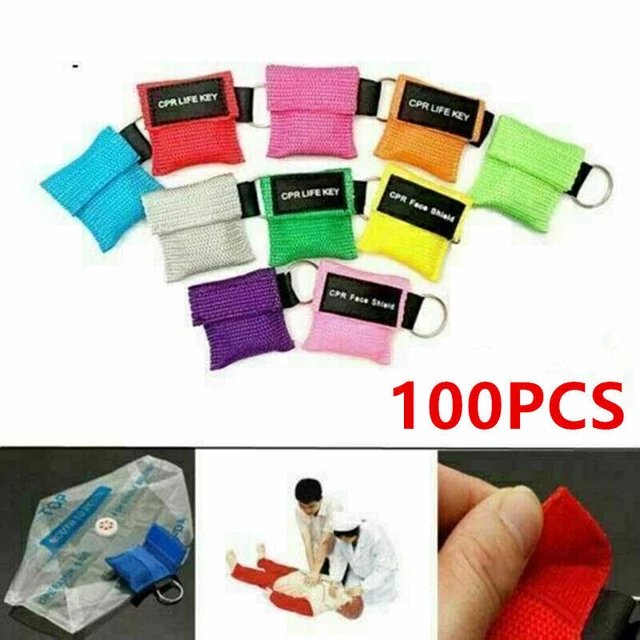 FIRST AID RESUSCITATION CPR Life Key Barrier Face shields Keyring Mouth ...