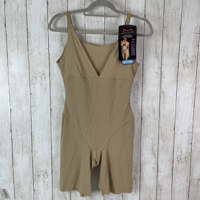 Maidenform Wear Your Own Bra Open Bust Body Shaper Beige Sz Xl Firm