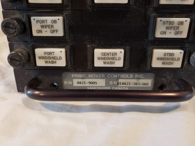 PMC PRIME MOVER Controls 8421-9005 Marine Wiper Status Control Panel ...