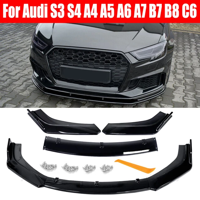 For Audi S3 S4 A4 A5 A6 A7 B7 B8 C6 Front Bumper Lip Body Kit Splitter