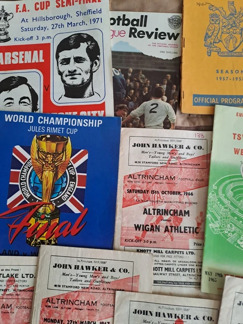 JOB LOT OF Football Programmes 1950’s / 1960’s 33 In Total £9.99 ...