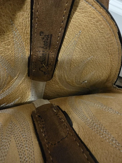 ABILENE LEATHER WESTERN Cowboy Boots Pointed Toe Size 10 £90.87 ...
