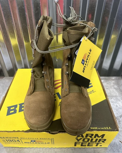 BELLEVILLE USMC HOT Weather Steel Toe Boots 550ST Brown Leather 7.5 R £ ...