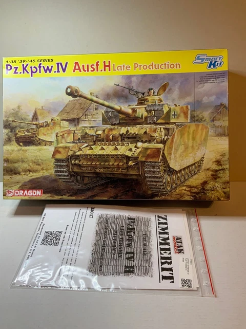 DRAGON 6300 PZ.KPFW. IV Ausf. H late Prod. + Atak 35047 Zimmerit 1/35 ...