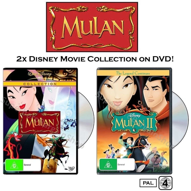 MULAN | 2-MOVIE Collection (DVD, 1998, 2-Disc) PAL Region 4 (Disney ...