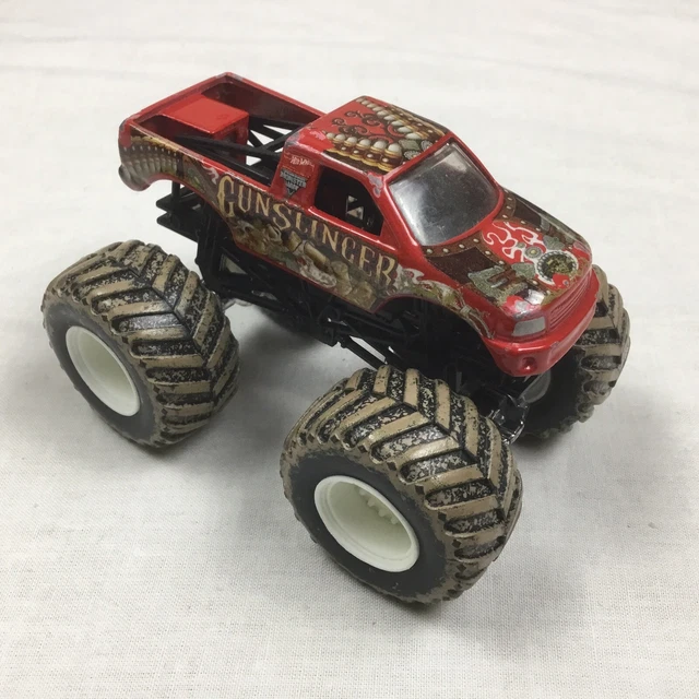 HOT WHEELS MONSTER Jam Gun Slinger 4x4 Mattel Monster Truck 1:64 Rare ...