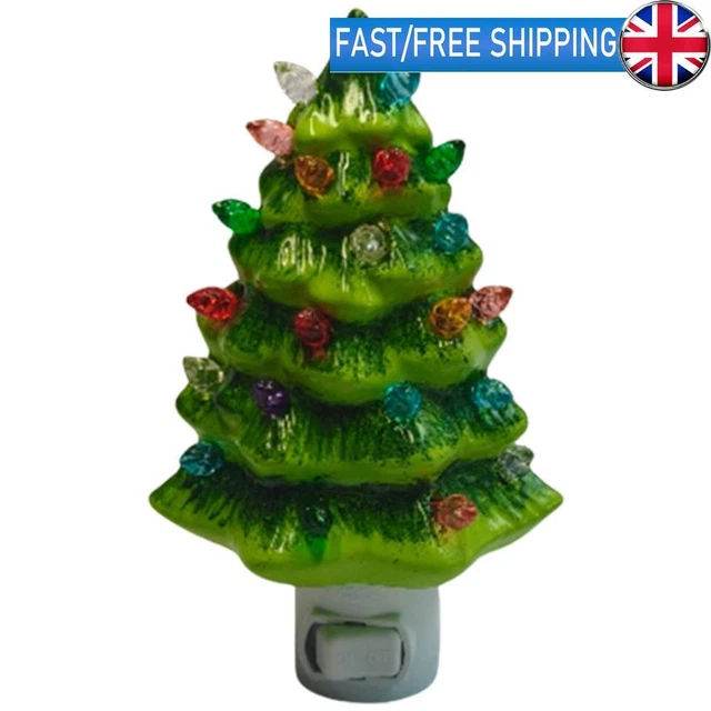CHRISTMAS TREE NIGHT Light Plug in Xmas Tree Nightlight for Bedroom ...