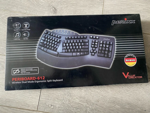 PERIXX PERIBOARD 612 Wireless Ergonomic Split Keyboard Dual 2.4G ...