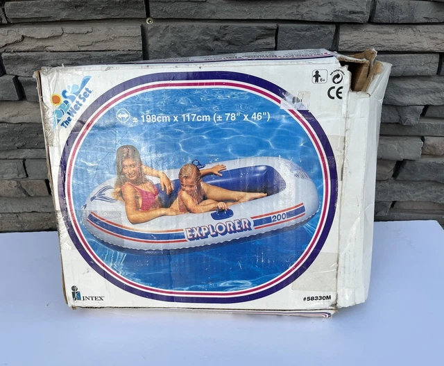 INTEX 5833OM EXPLORER 200 Compact Inflatable 3 Person Raft Boat Red ...