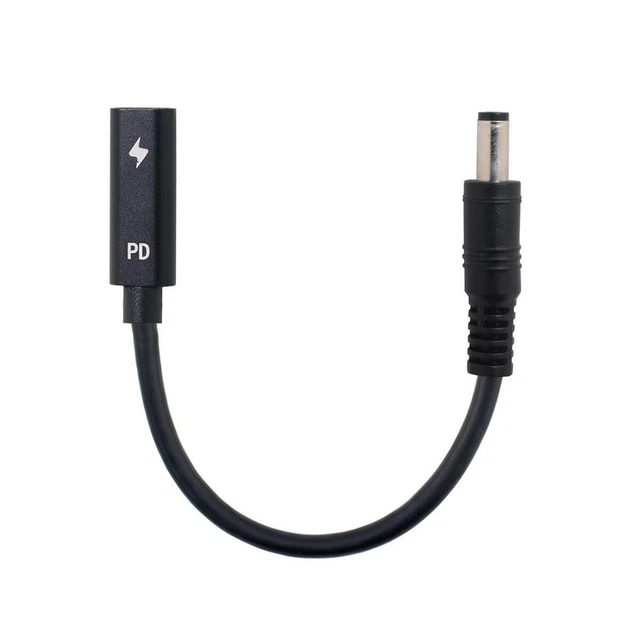 CABLECC TYPE C USB-C femelle Entrée vers DC 5521 mm Power PD Câble de ...