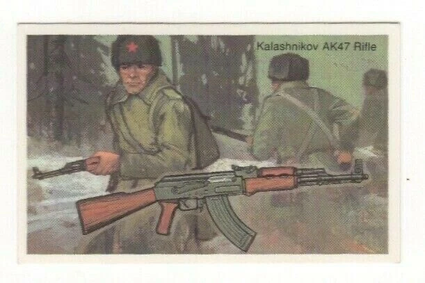 1982 FIREARM CARD. Kalashnikov AK47, Soviet Army $4.99 - PicClick AU