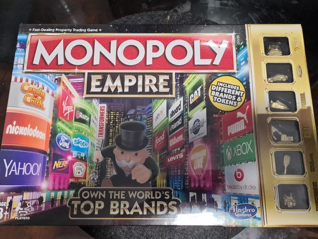 MONOPOLY EMPIRE TOP Brands Board Game Complete Hasbro 2013 Gold Edition ...