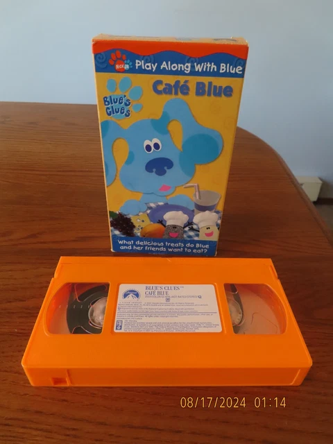 BLUE'S CLUES PLAY Along With Blue.cafe Blue. Vhs 2001.50 Minutes.color ...