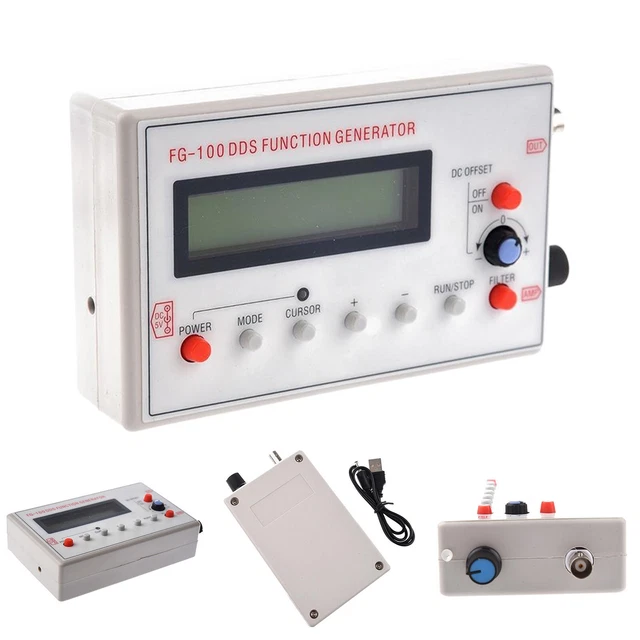 DDS FUNCTION SIGNAL Generator Sine+Triangle + Square Wave Frequency 1HZ ...