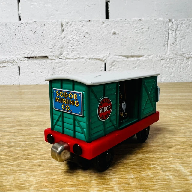 SODOR MINING CO Green Magic Cargo Box Car Thomas Take n Play Along Push ...